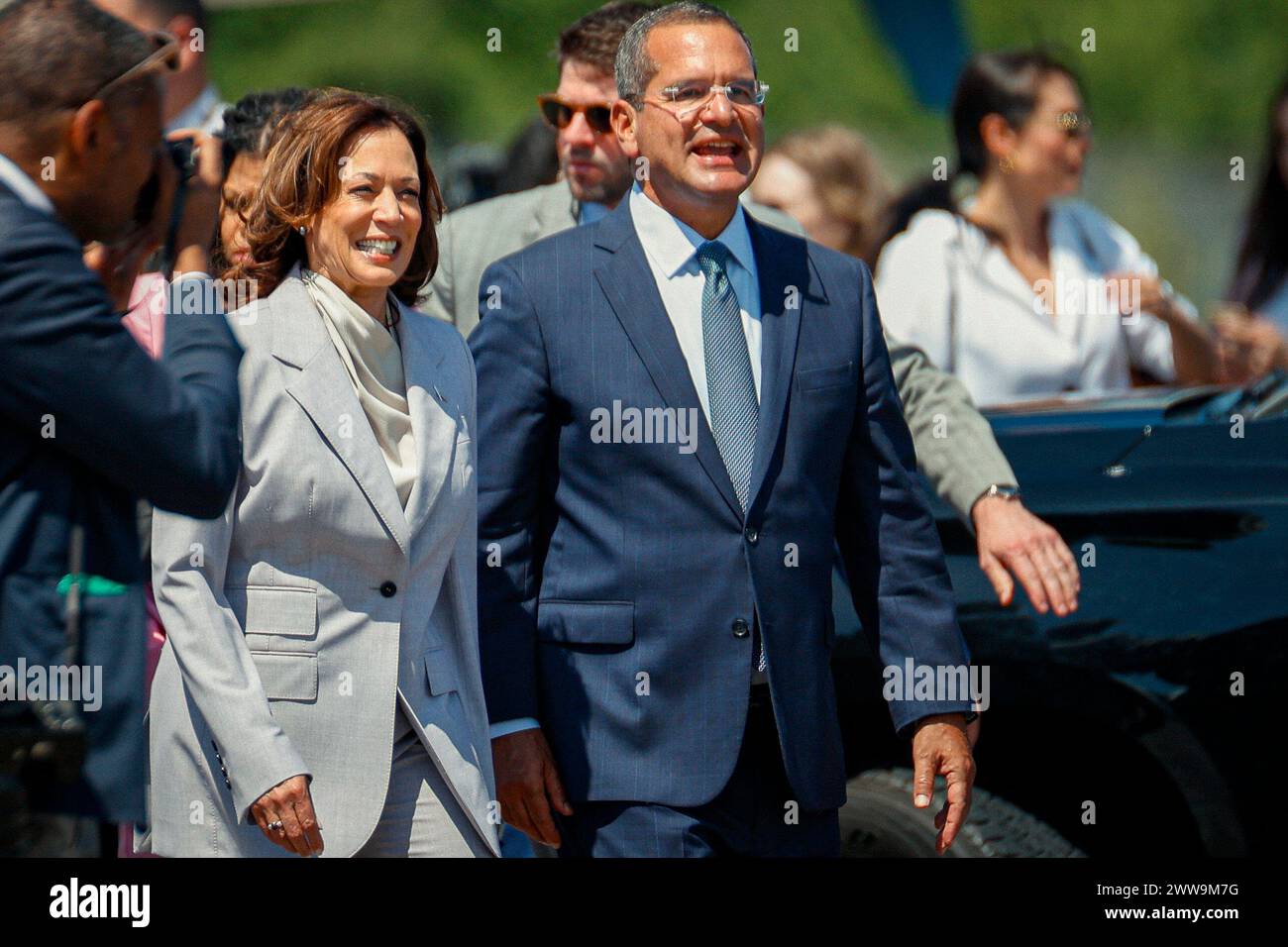 U.S. Vice President Kamala Harris and the Governor of Puerto Rico Pedro ...