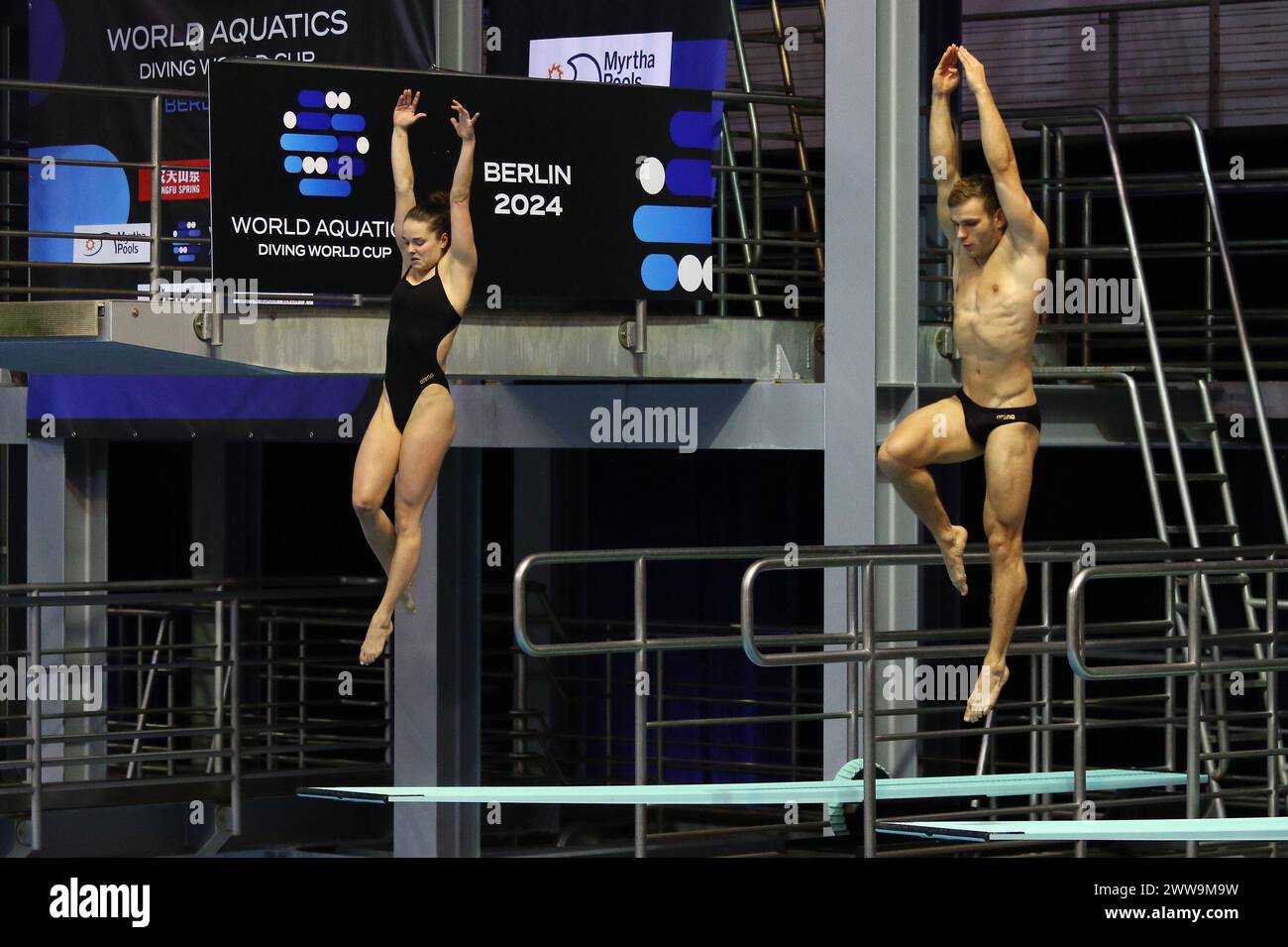 Berlin, Germany - March 22, 2024: Saskia OETTINGHAUS and Moritz WESEMANN of Germany perform ...
