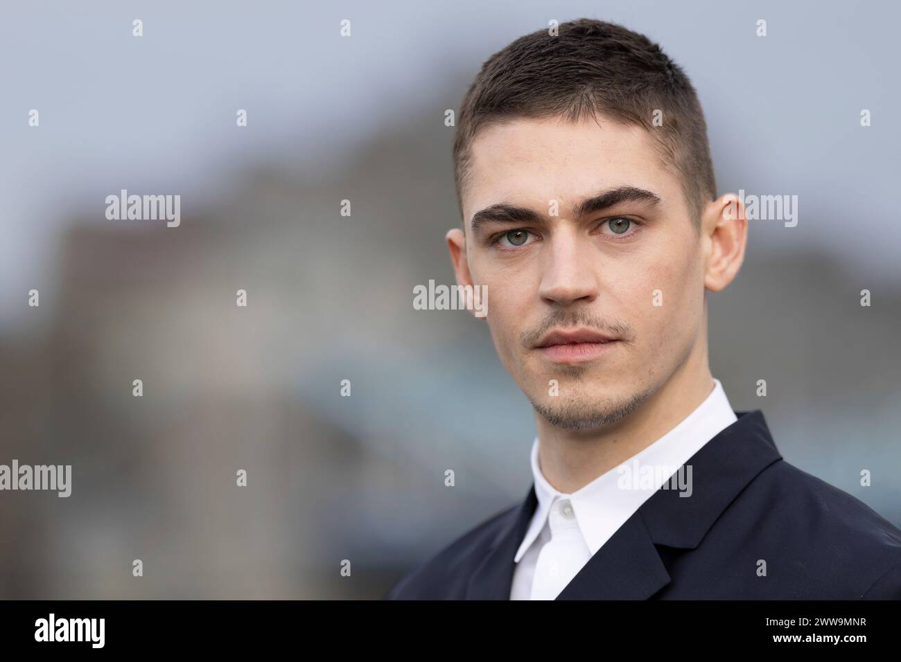 Hero Fiennes Tiffin poses for photographers upon HMS Belfast at the ...