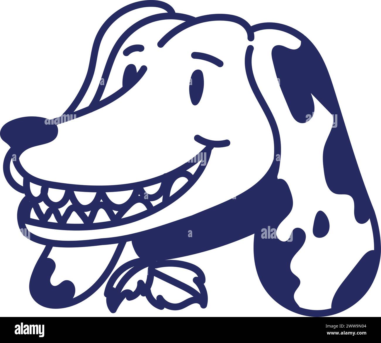 Cartoon dog face vector illustration Stock Vector Image & Art - Alamy