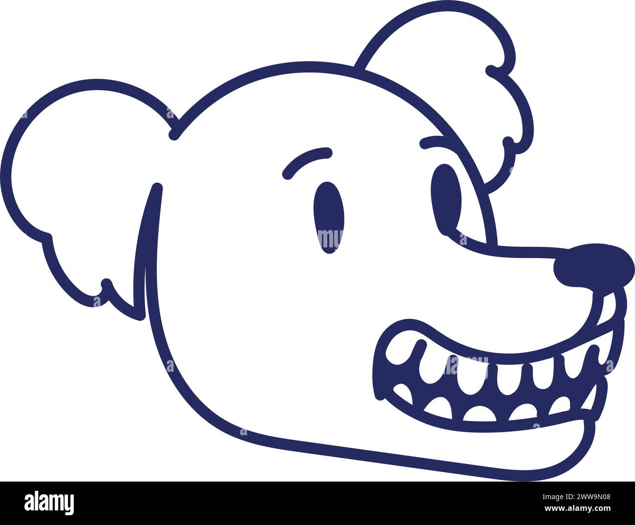Dog face vector hi-res stock photography and images - Alamy