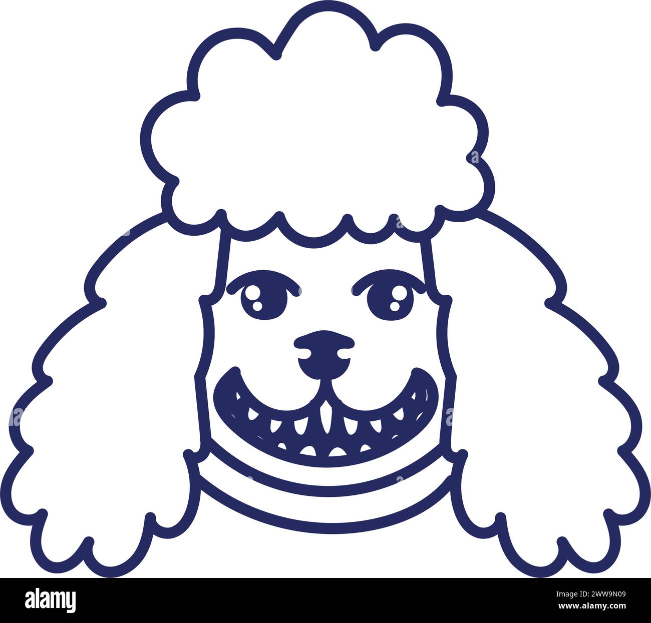 Cartoon poodle face vector illustration Stock Vector Image & Art - Alamy
