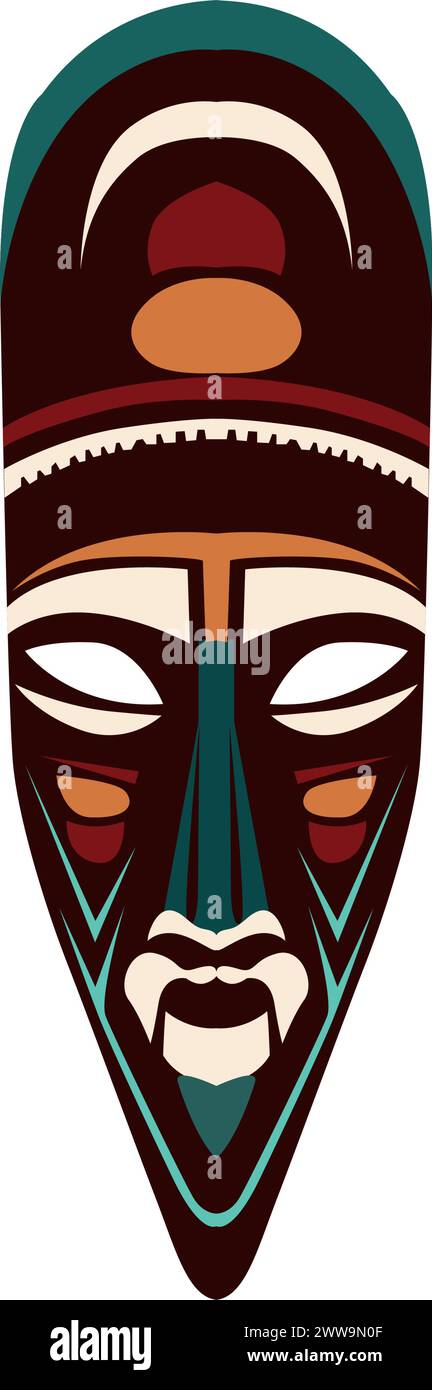 Indigenous long mask vector illustration Stock Vector Image & Art - Alamy