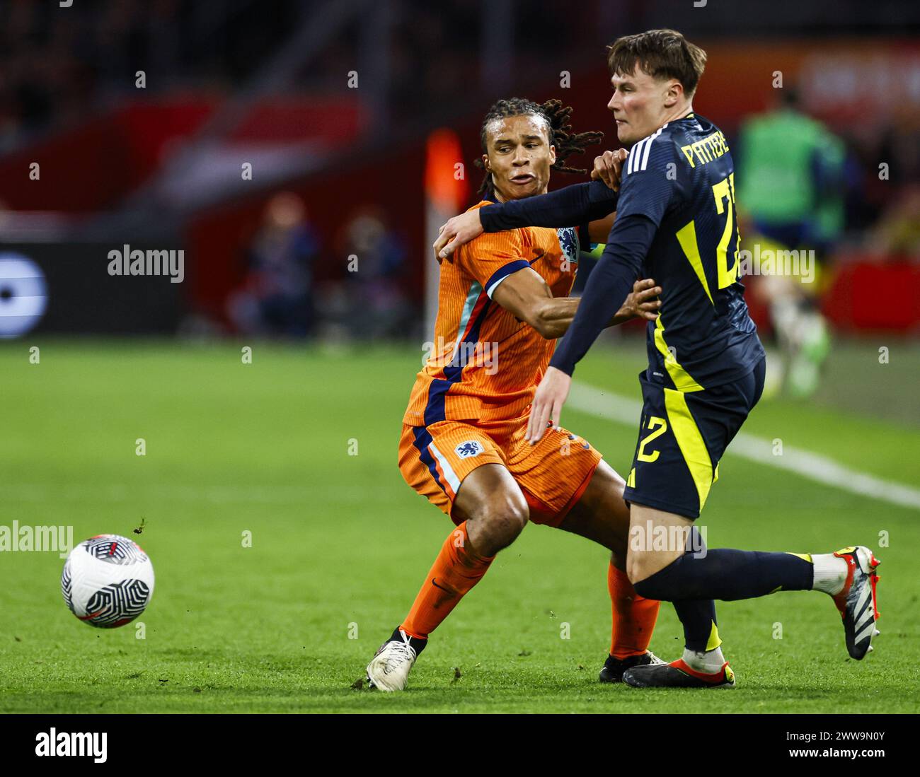 AMSTERDAM - (l-r) Nathan Ake of Holland, Nathan Patterson of Scotland ...