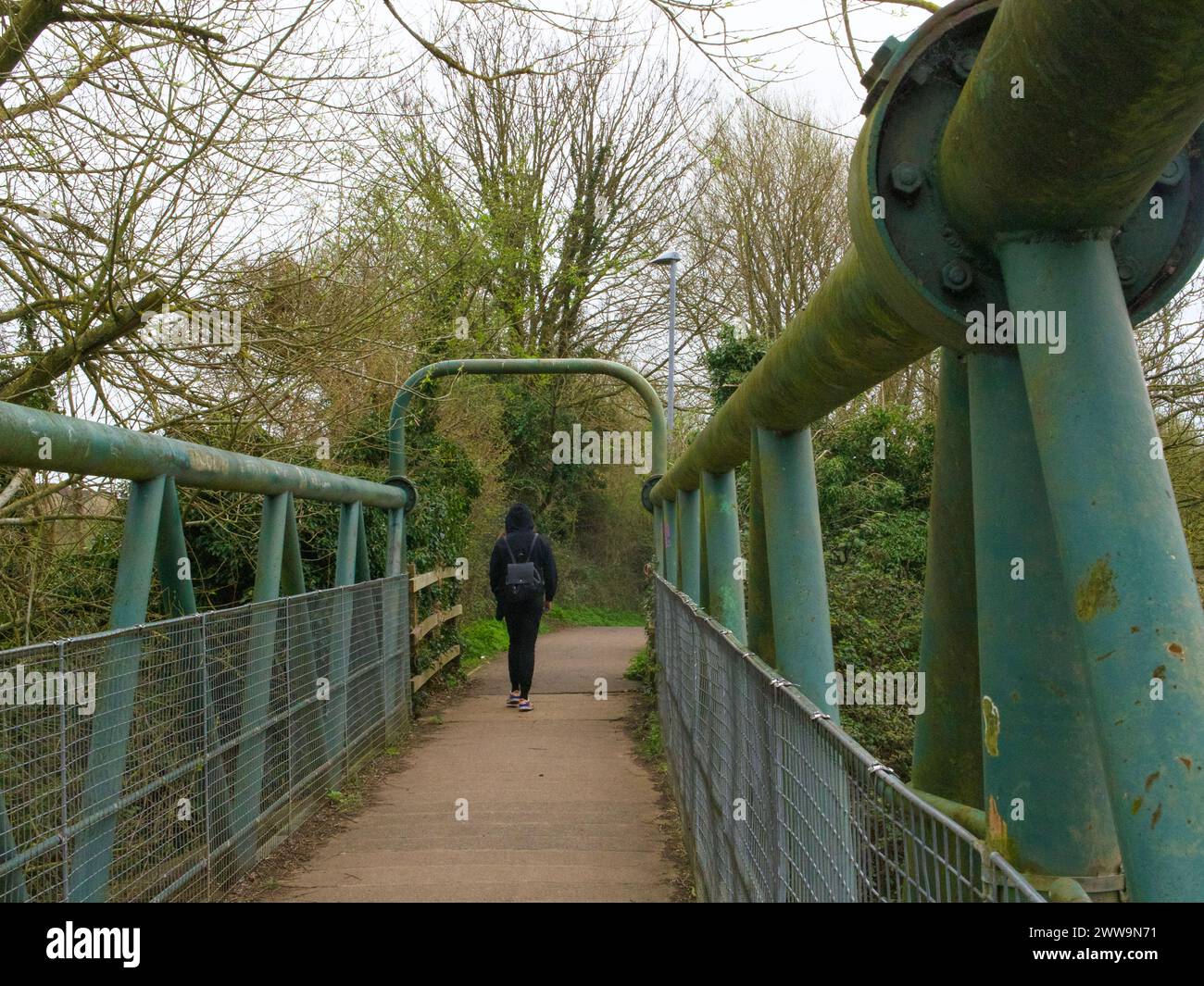 Woman walking lonely on hi-res stock photography and images - Alamy