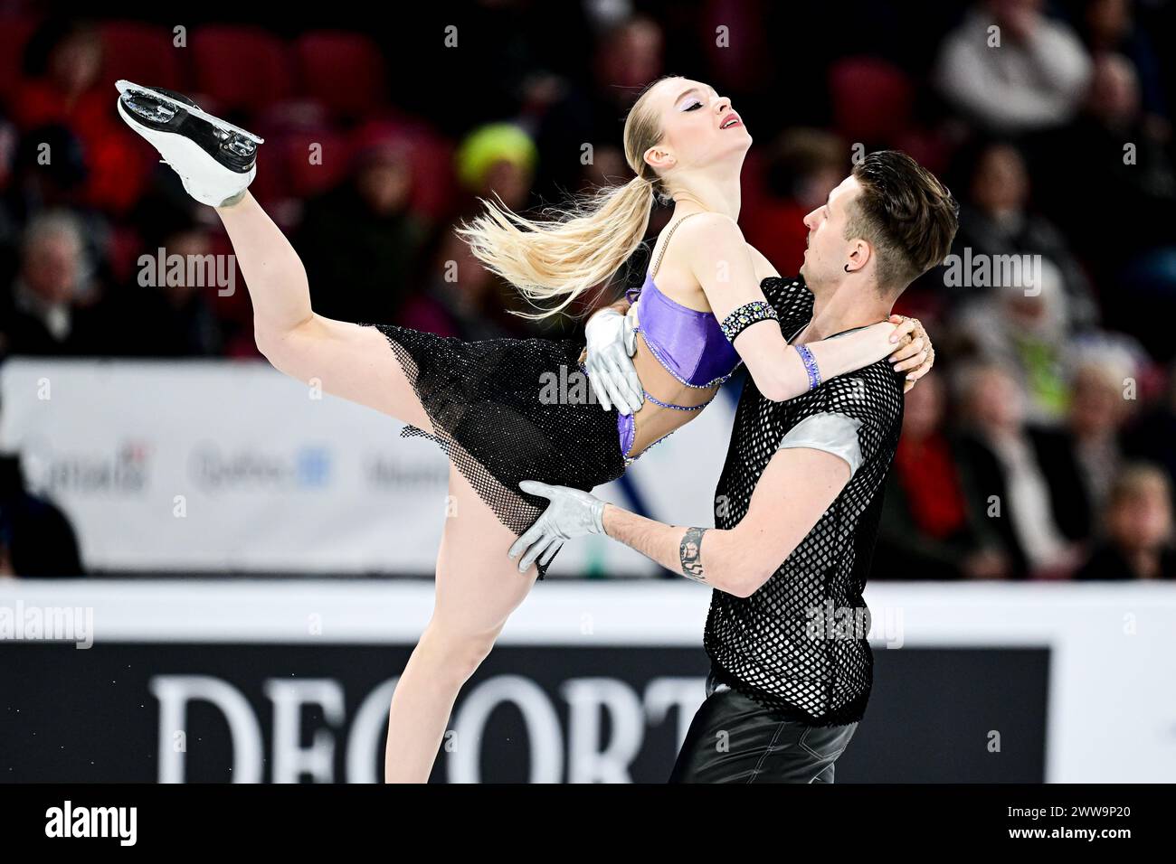 Mariia IGNATEVA & Danijil Leonyidovics SZEMKO (HUN), during Ice Dance Rhythm Dance, at the ISU ...
