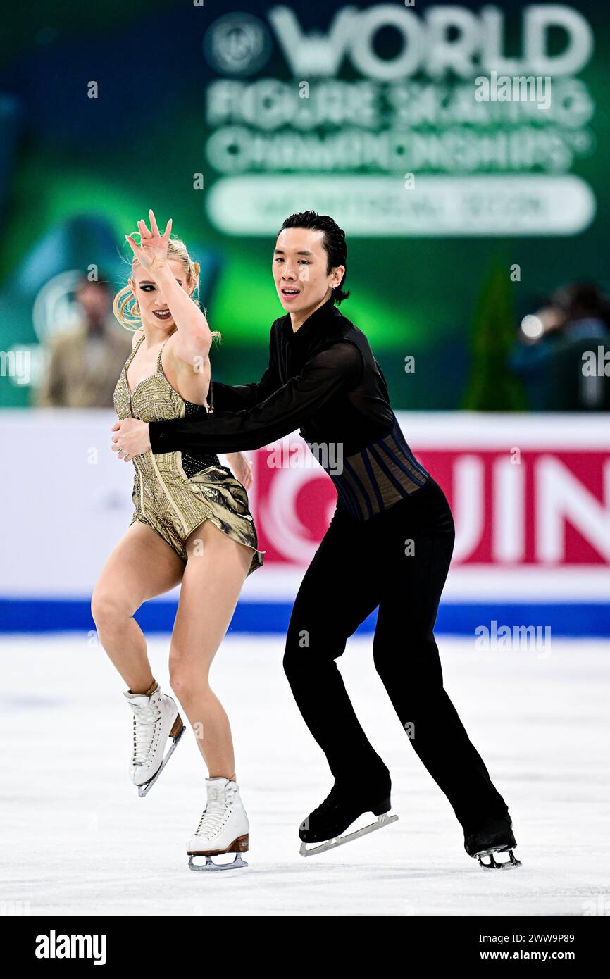 Holly HARRIS & Jason CHAN (AUS), during Ice Dance Rhythm Dance, at the ...