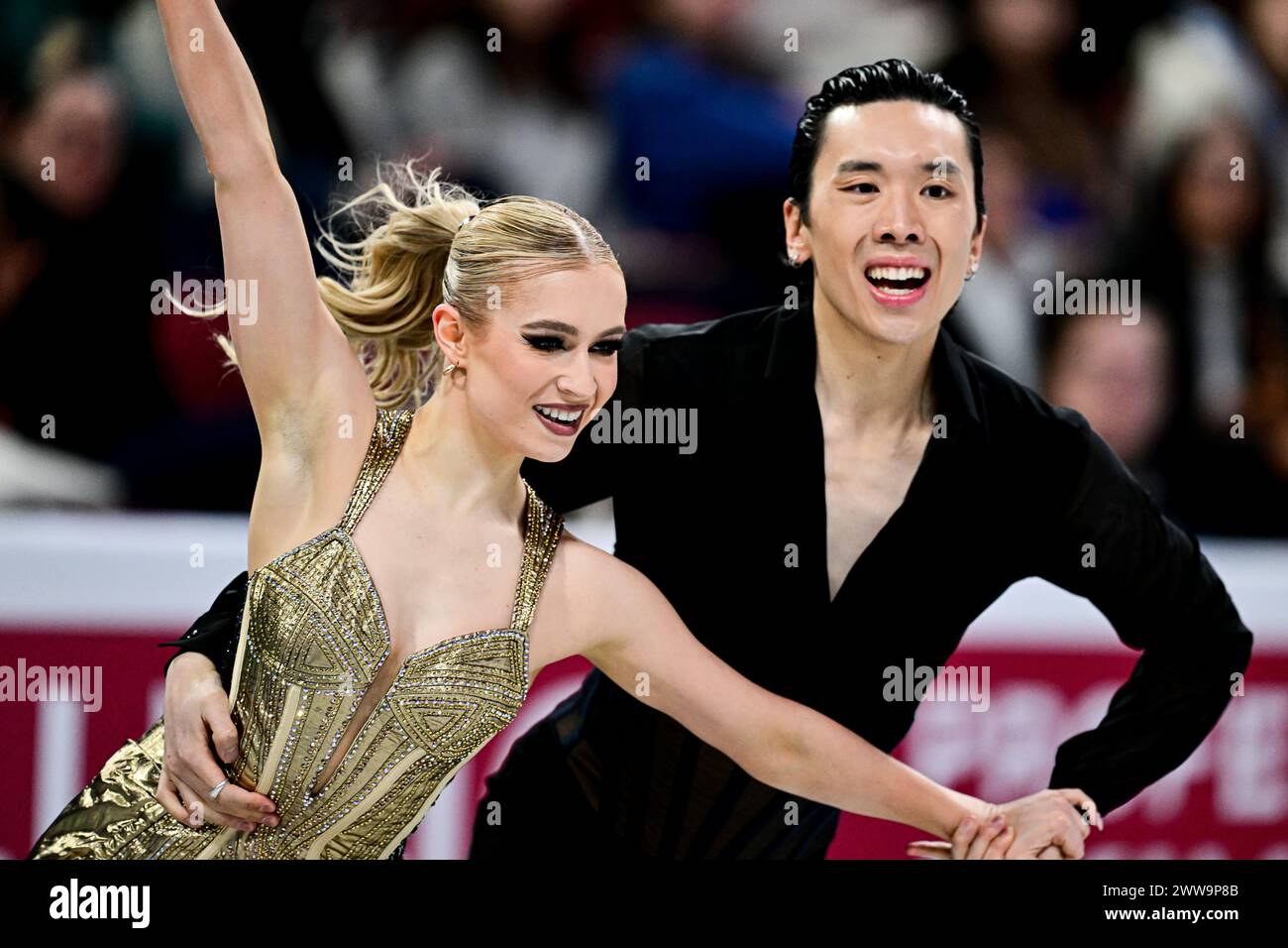 Holly HARRIS & Jason CHAN (AUS), during Ice Dance Rhythm Dance, at the ...