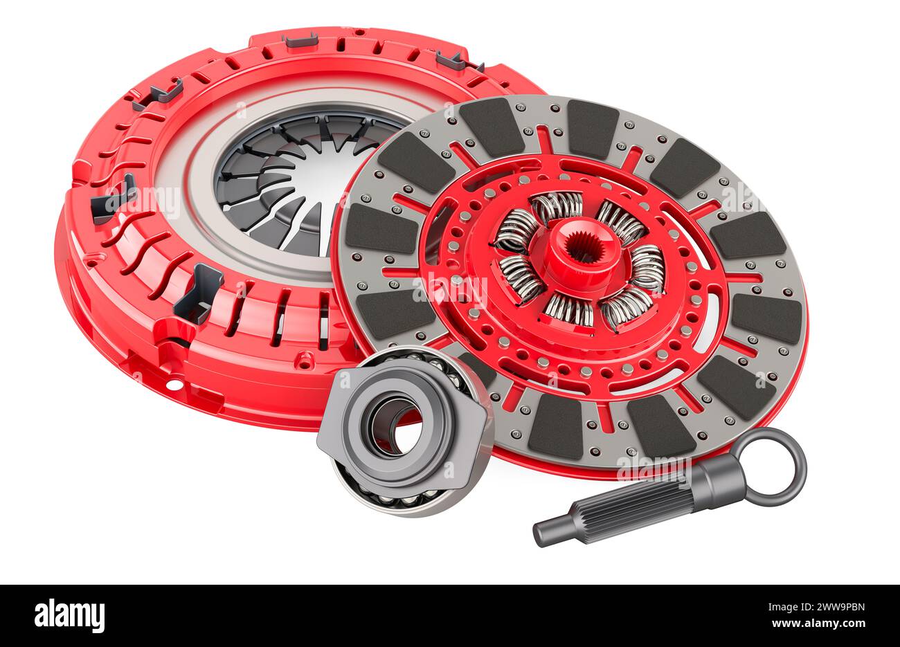 Car Clutch, parts and structure. rendering isolated on white background ...