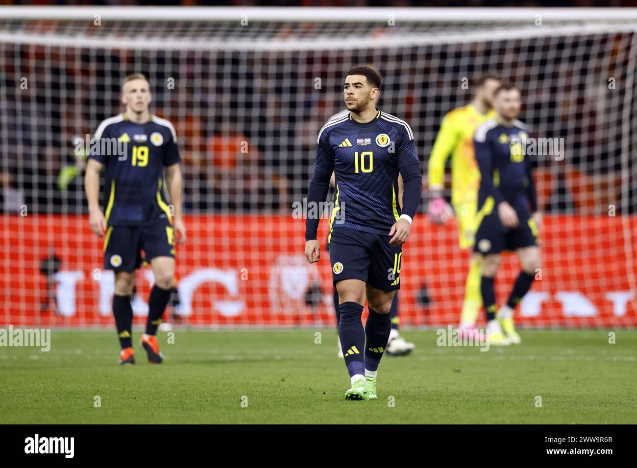 AMSTERDAM - Che Adams of Scotland disappointment during the friendly ...