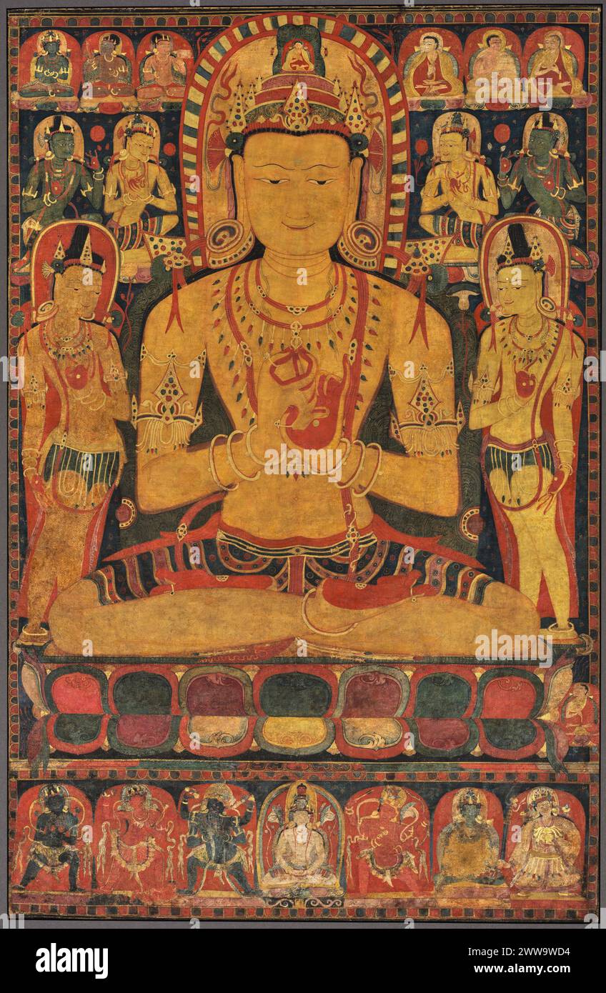 Vintage Religious Art. Tantric Buddha Vairochana as Vajrasattva, c ...