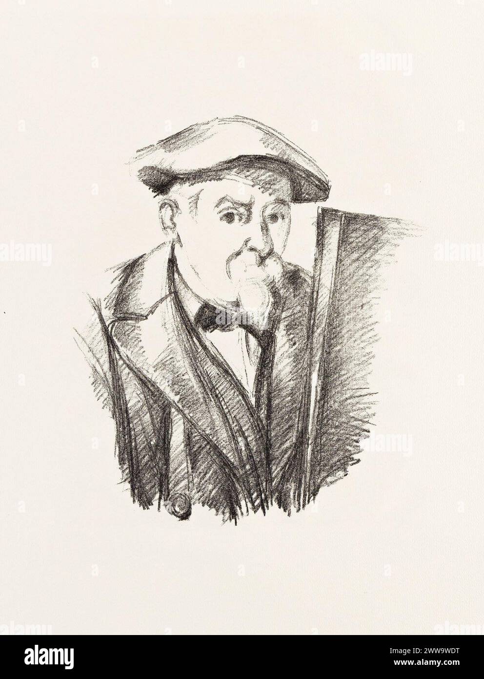 Self portrait drawing by Paul Cézanne, 1900 Stock Photo - Alamy