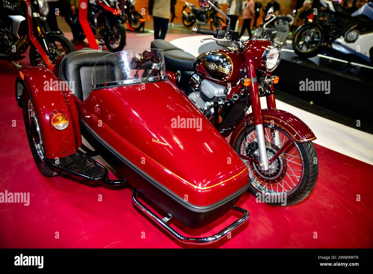 JAWA 300 perak sidecar Istanbul Turkiye 03 21 2024 Motobike 2024 Stock ...