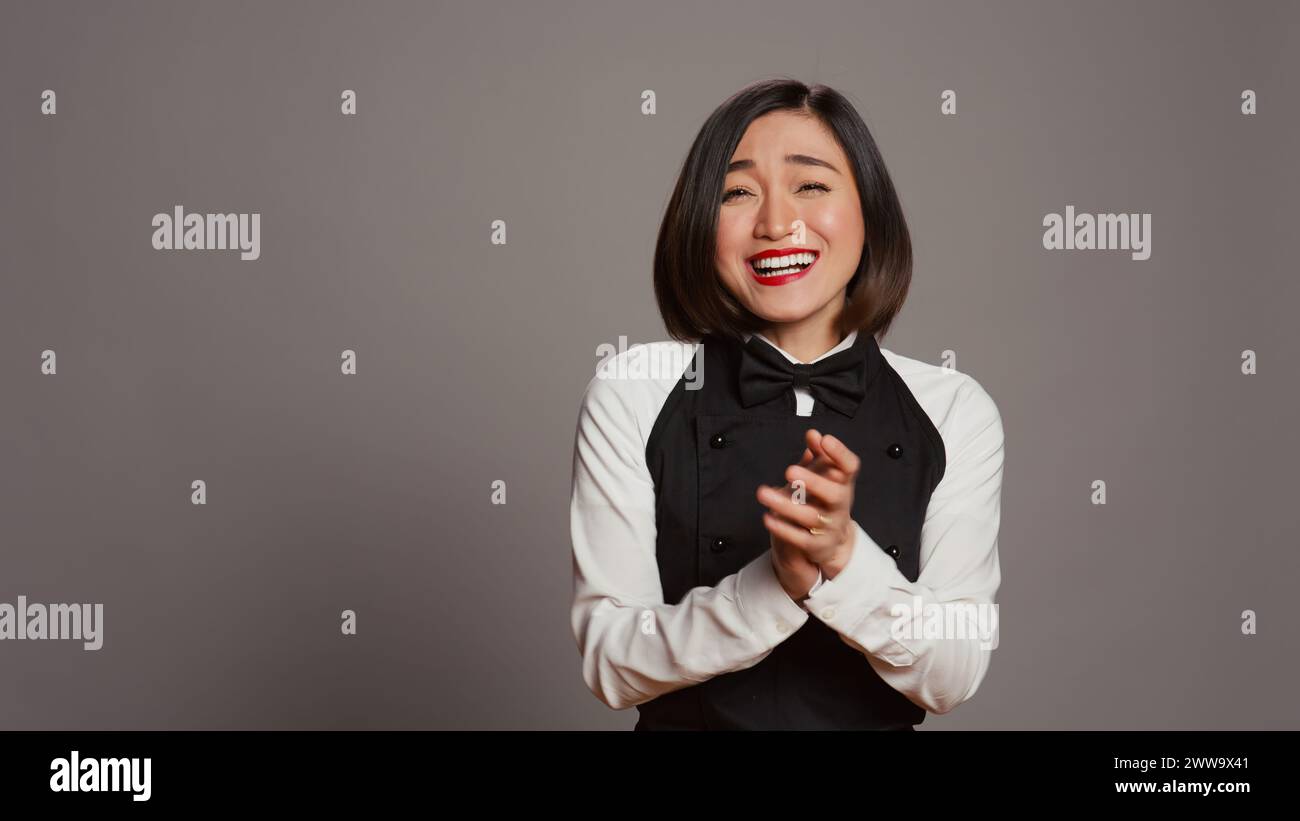 Applauding congratulations and success clapping cheering hi-res stock ...