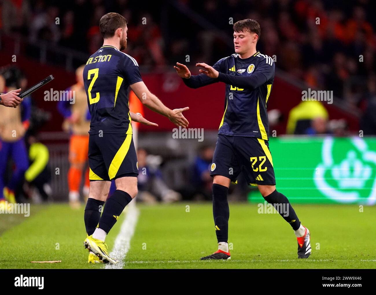 Scotland's Nathan Patterson is substituted for team-mate Anthony ...