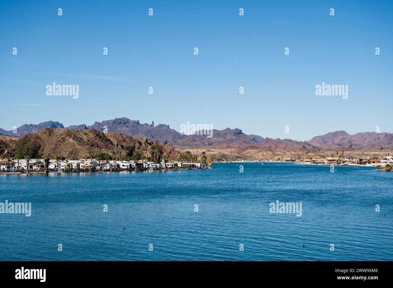 Campgrounds and resorts along the Colorado River below the Parker Dam ...