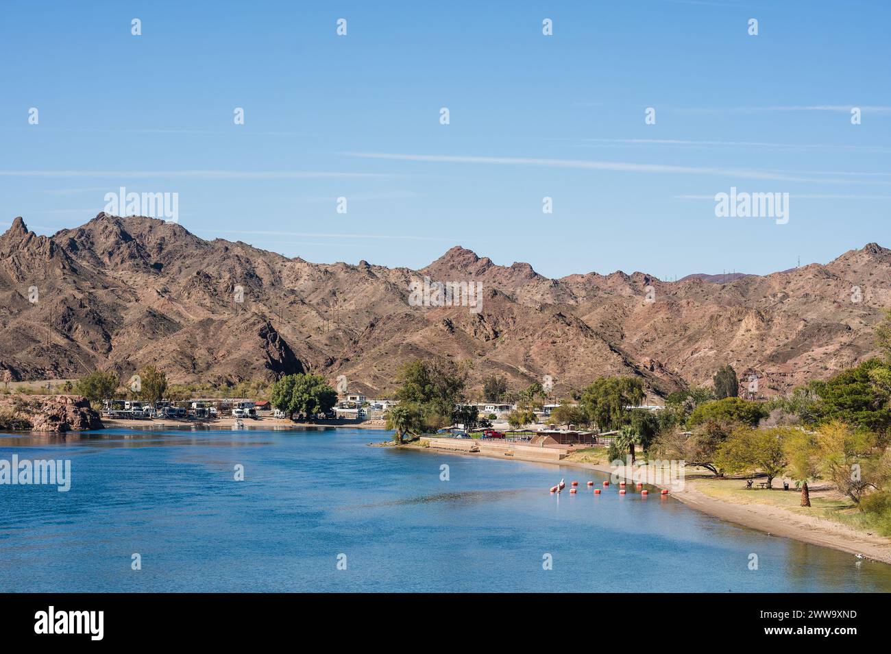 Campgrounds and resorts along the Colorado River below the Parker Dam ...