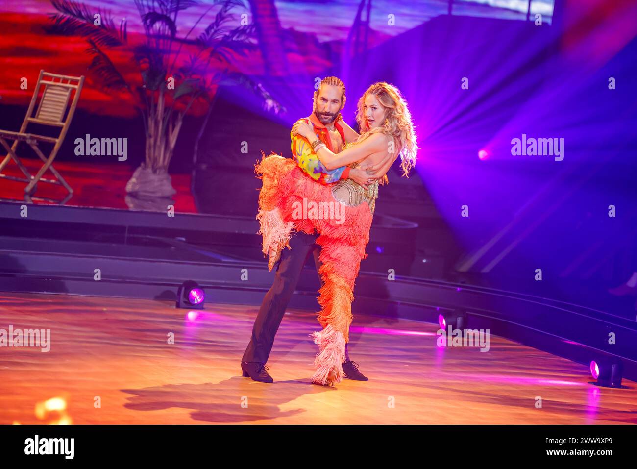 Cologne, Germany. 23rd Mar, 2024. Lulu, singer, and Massimo Sinato ...