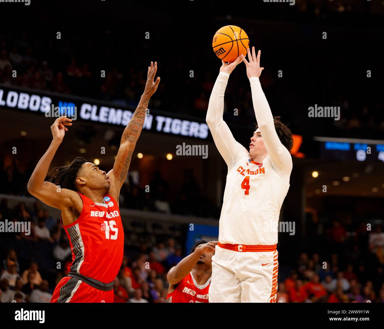 Memphis, Tennessee, USA. 22nd Mar, 2024. Clemson forward IAN ...