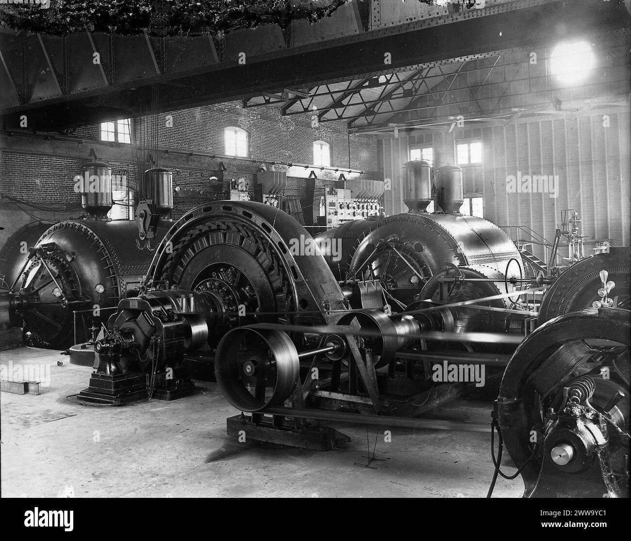 Vintage Hydro Electric Power Station Photography: Turbine-alternator ...