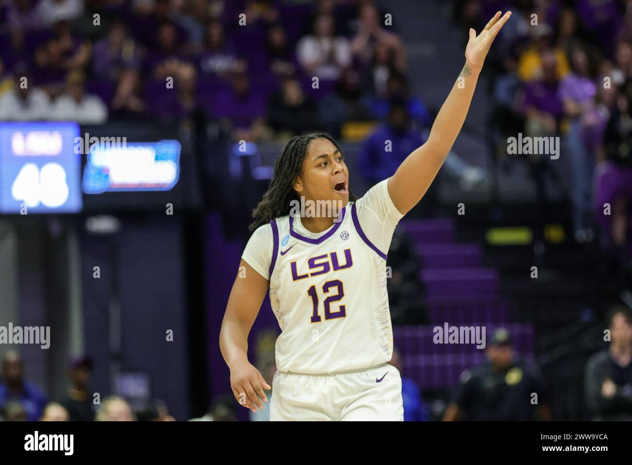 Baton Rouge, LA, USA. 22nd Mar, 2024. LSU's Mikaylah Williams (12 ...