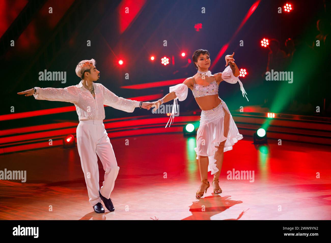 Cologne, Germany. 23rd Mar, 2024. Tony Bauer, comedian, and Anastasia ...