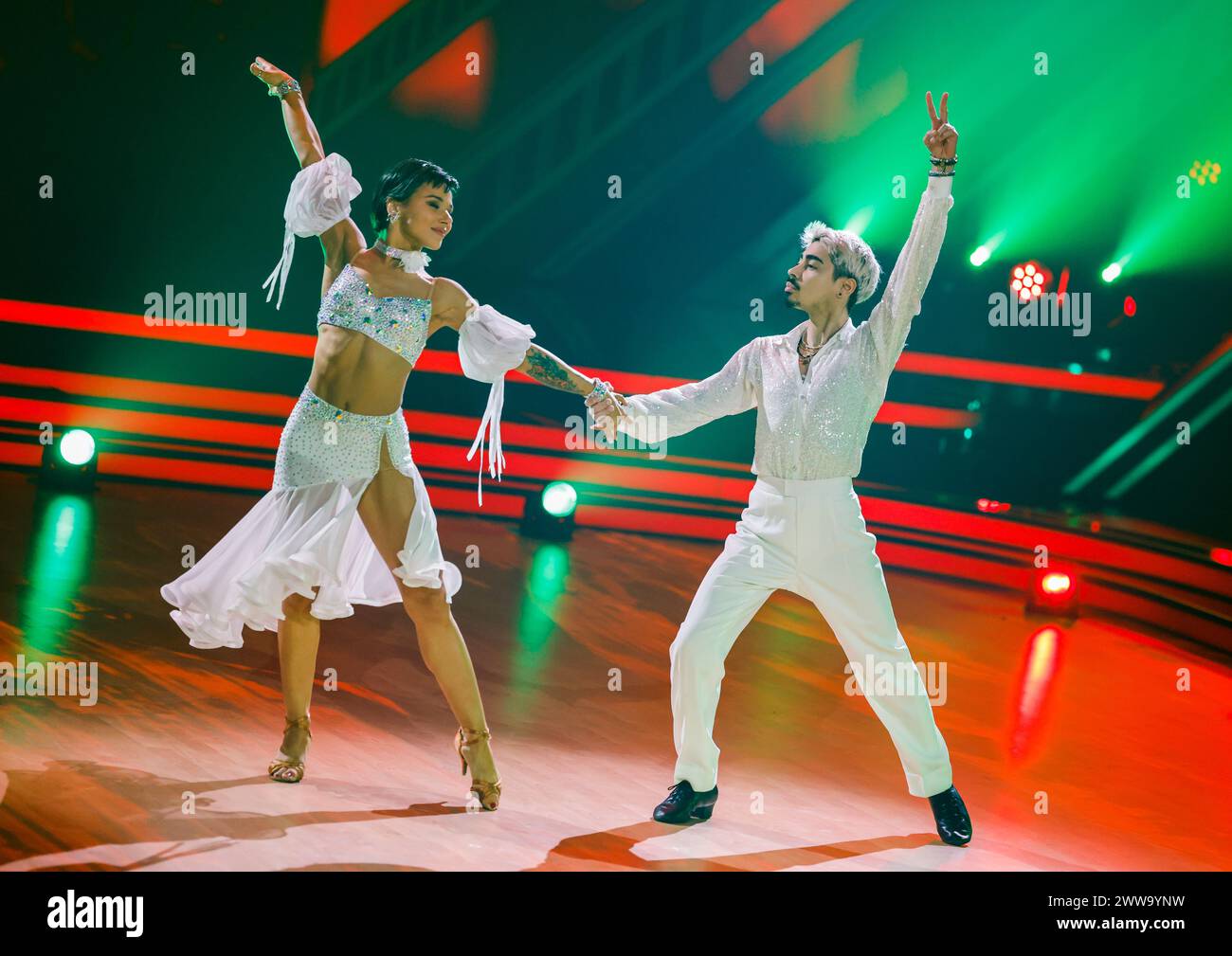 Cologne, Germany. 23rd Mar, 2024. Tony Bauer, comedian, and Anastasia ...