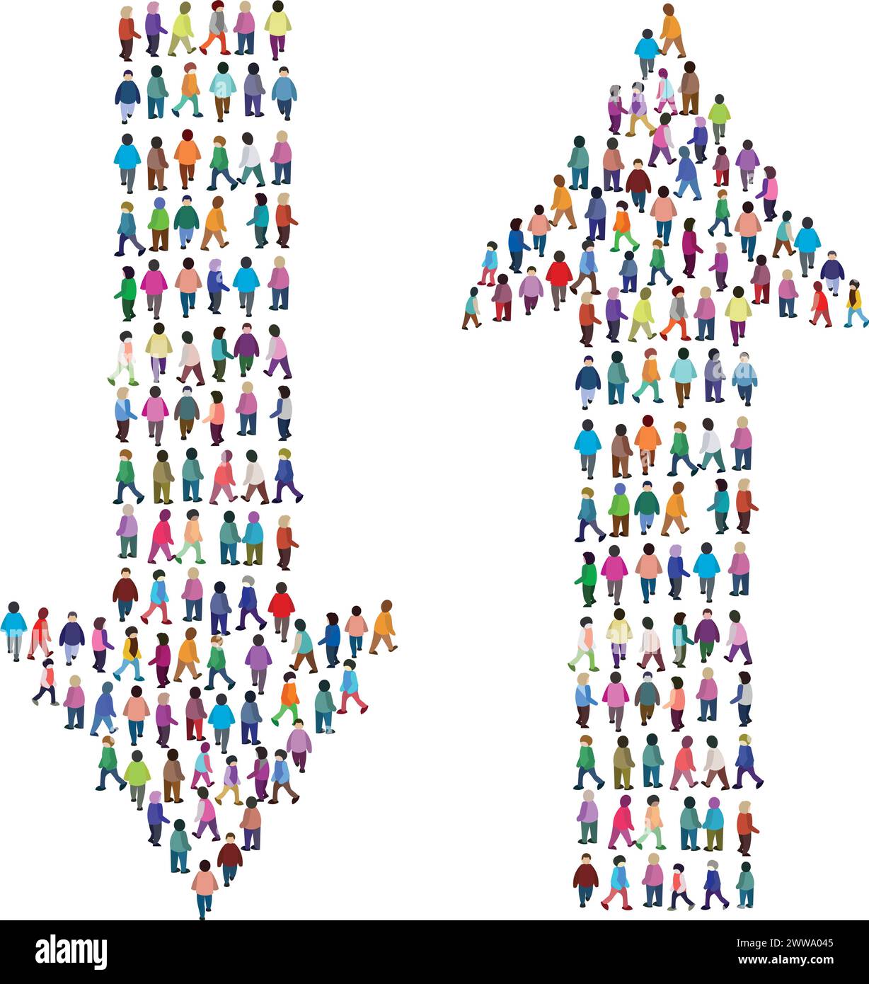 Large group of people standing together in a dense formation, creating ...