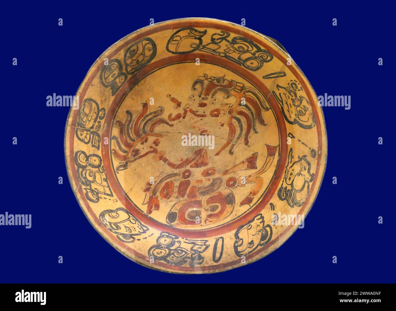 Late Classic (AD 600-900) Maya polychrome vessel from Alta Verapaz ...