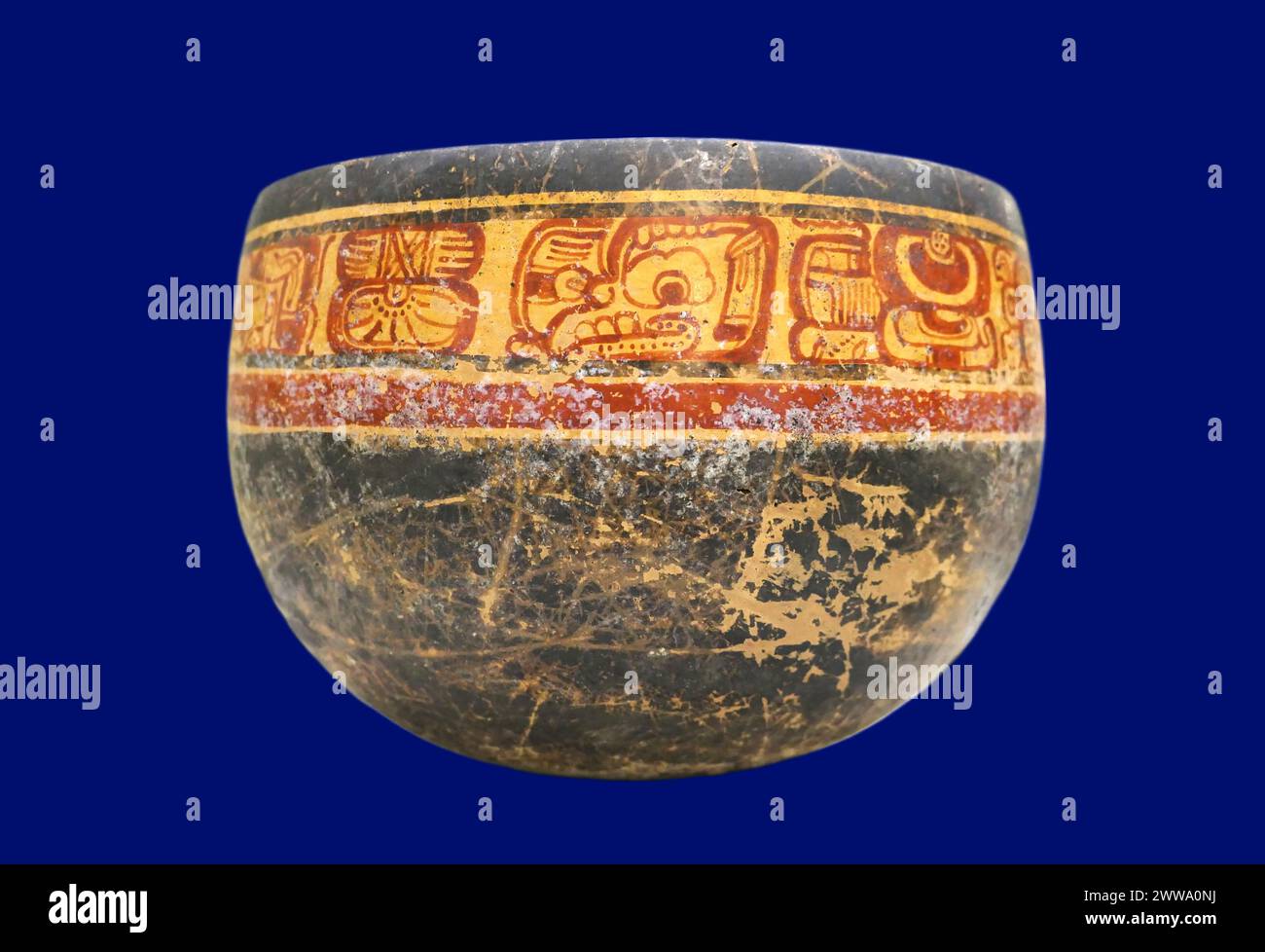 Late Classic (AD 600-900) Maya polychrome vessel from Alta Verapaz ...