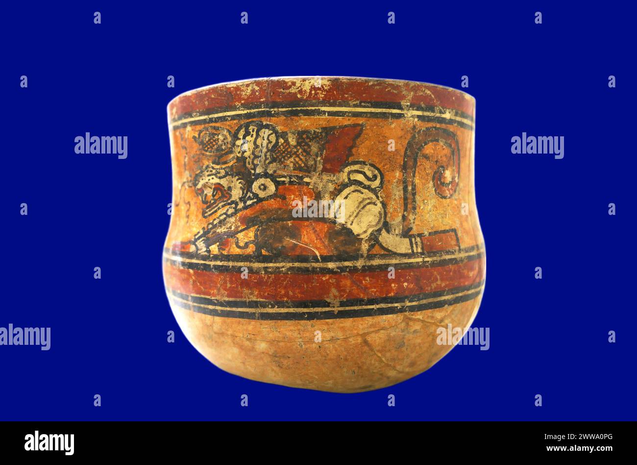 Late Classic (AD 600-900) Maya polychrome vessel from Alta Verapaz ...