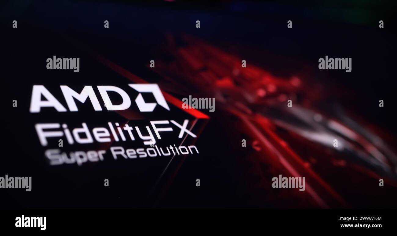 Viersen, Germany - March 9. 2024: Closeup of Smartphone with logo ...