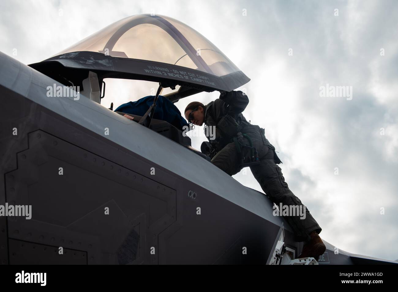 U.S. Air Force Capt. Audrey Wilson, 95th Fighter Squadron F-35A ...