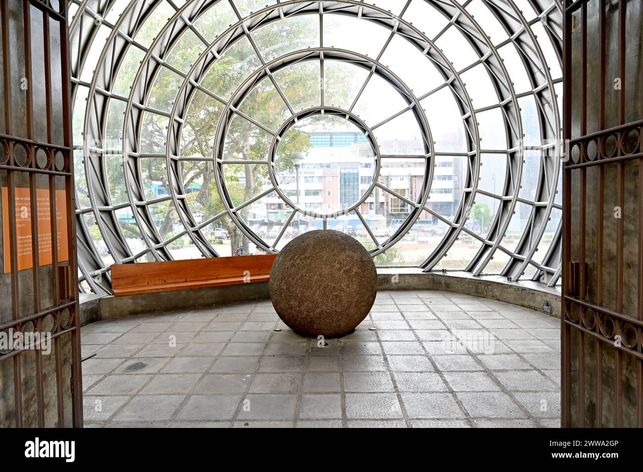 SAN JOSE, SAN JOSE PROVINCE, COSTA RICA: Stone balls, known as Daquis ...