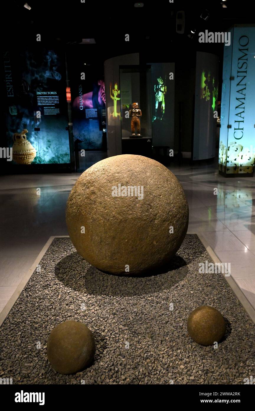 SAN JOSE, SAN JOSE PROVINCE, COSTA RICA: Stone balls, known as Diquis ...