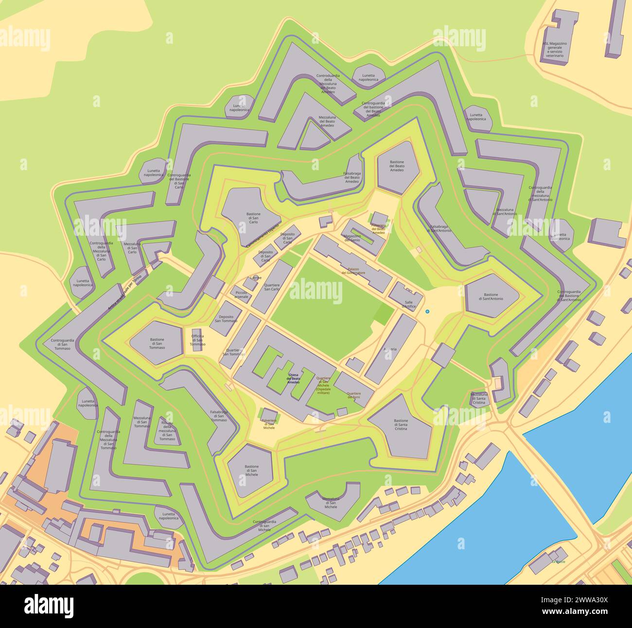 Alessandria map Stock Vector Images - Alamy
