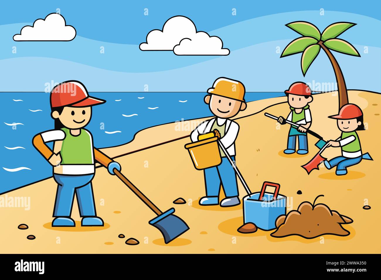 Protection beaches Stock Vector Images - Alamy