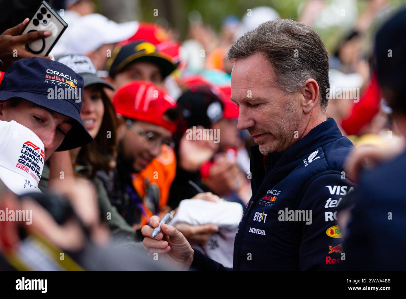 Albert Park, Australia, 23 March, 2024. Christian Horner of Red Bull ...