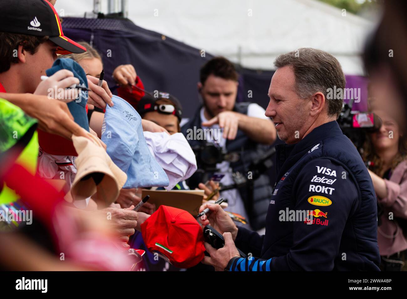 Albert Park, Australia, 23 March, 2024. Christian Horner of Red Bull ...