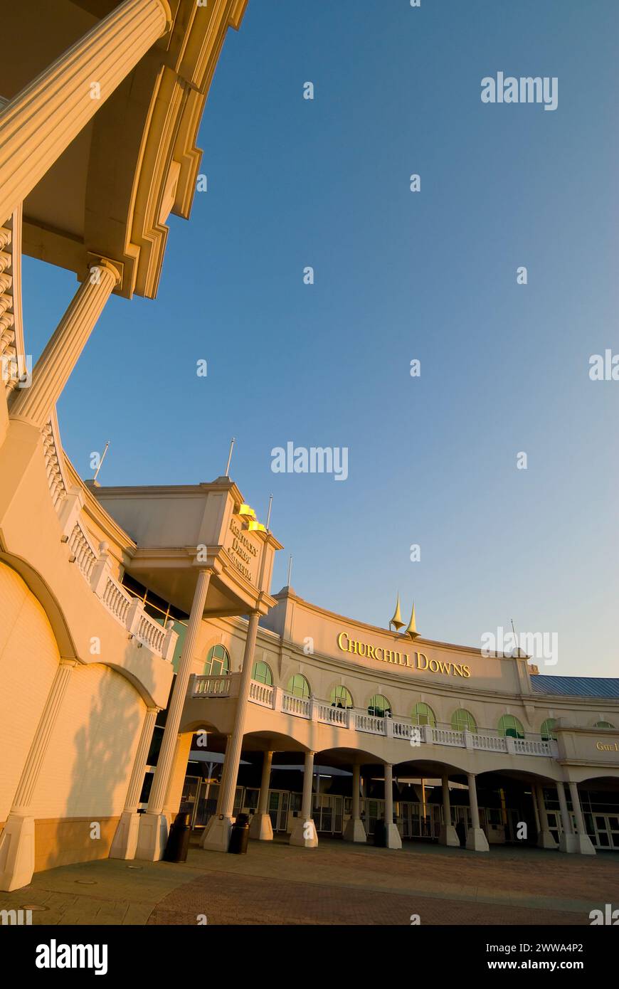front enterance of Churchill Downs a thoroughbred racetrack famous for ...