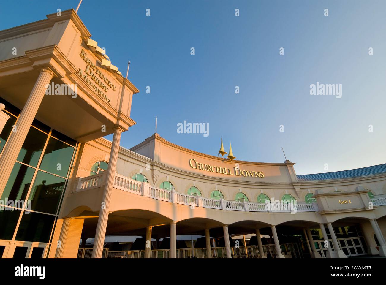 front entrance of Churchill Downs a thoroughbred racetrack famous for ...