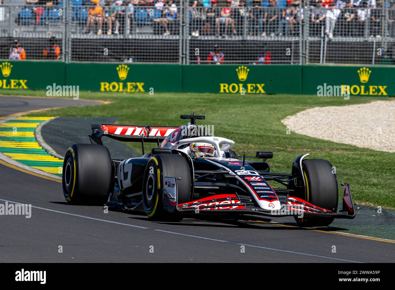 Melbourne, Australia, March 22, Kevin Magnussen, from Denmark competes ...