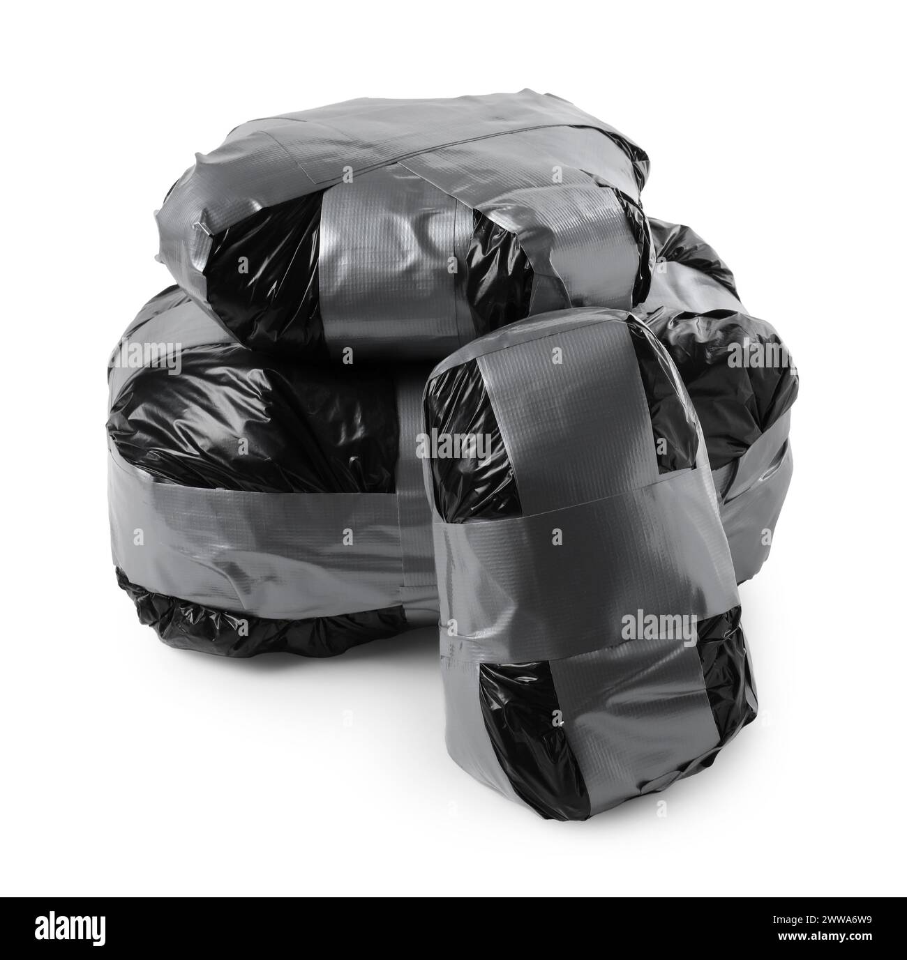 Packages with narcotics isolated on white. Drug addiction Stock Photo ...