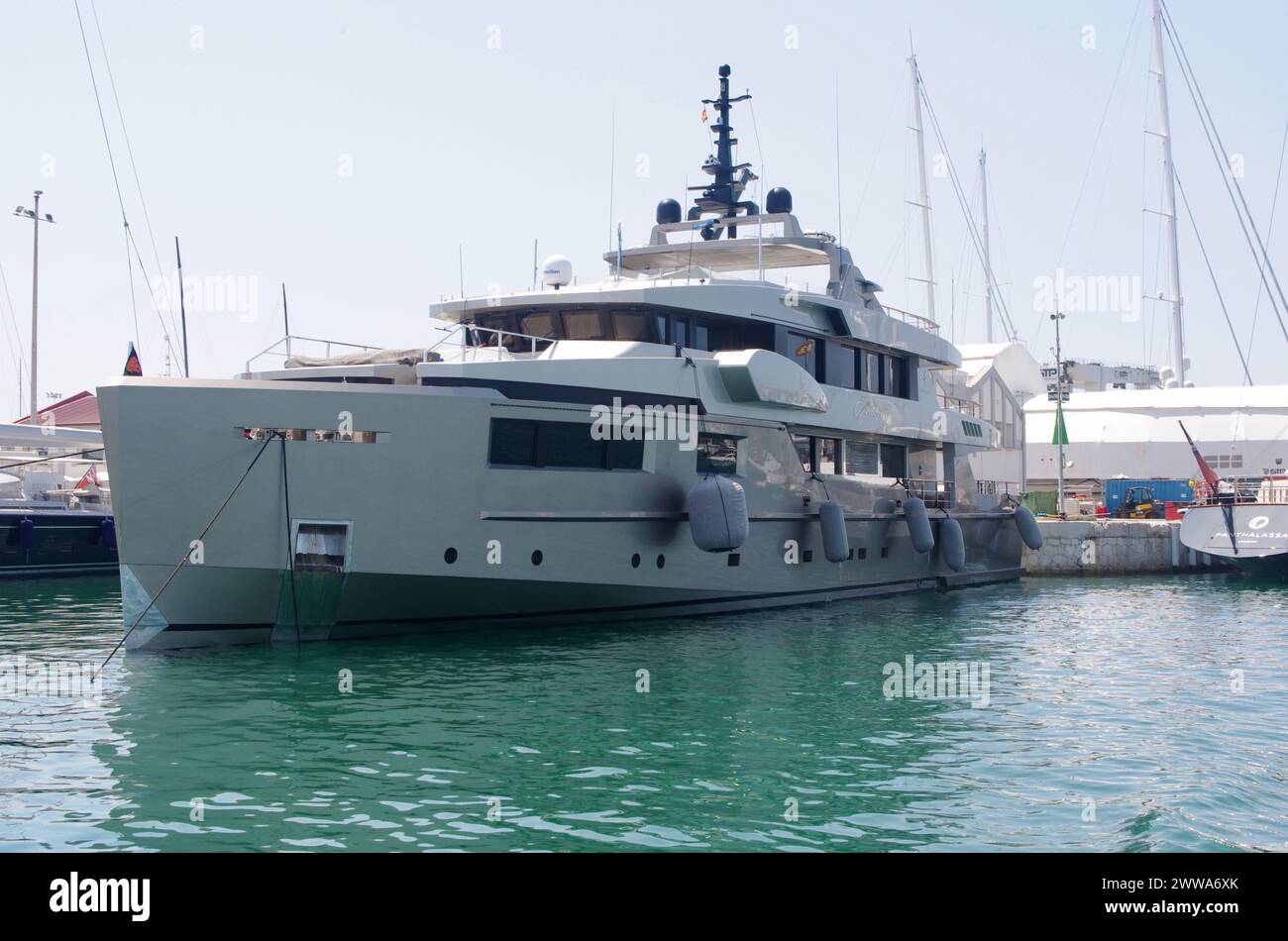 40m superyacht GIRAUD by Italian shipbuilder Admiral Yachts, moored in ...