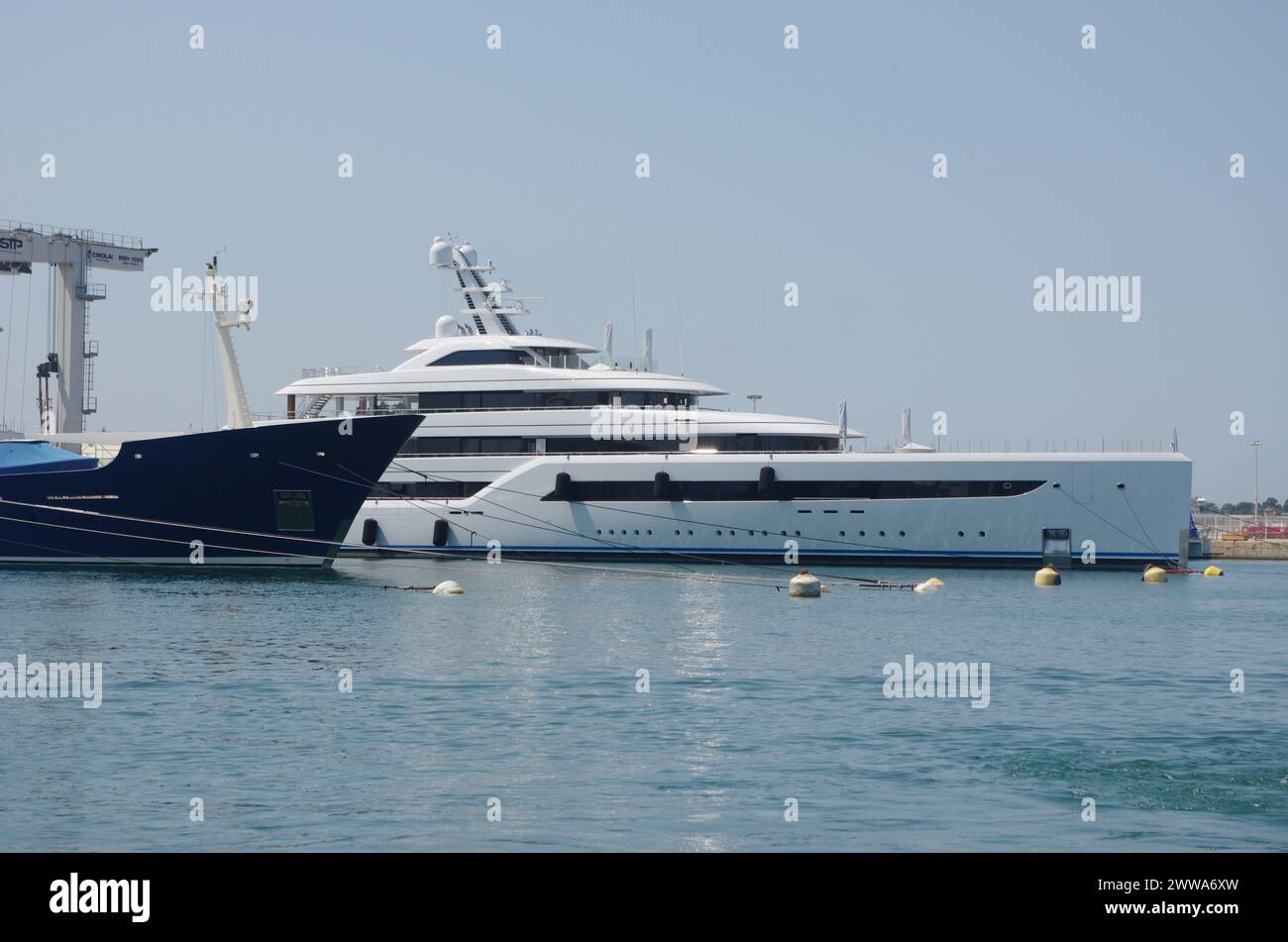 88 metre Superyacht ZEN seen here moored in Palma De Mallorca just a ...