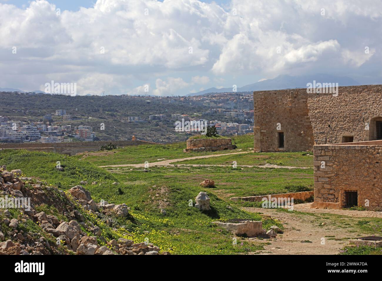 Fortezza fortress castle in Crete island Rethimno holidays exploring the old ancient stone city ...