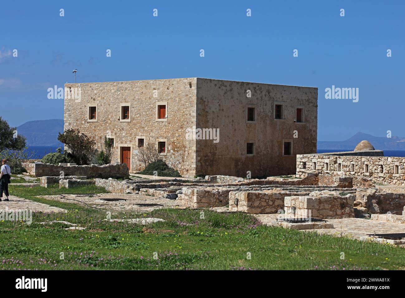 Fortezza fortress castle in Crete island Rethimno holidays exploring the old ancient stone city ...