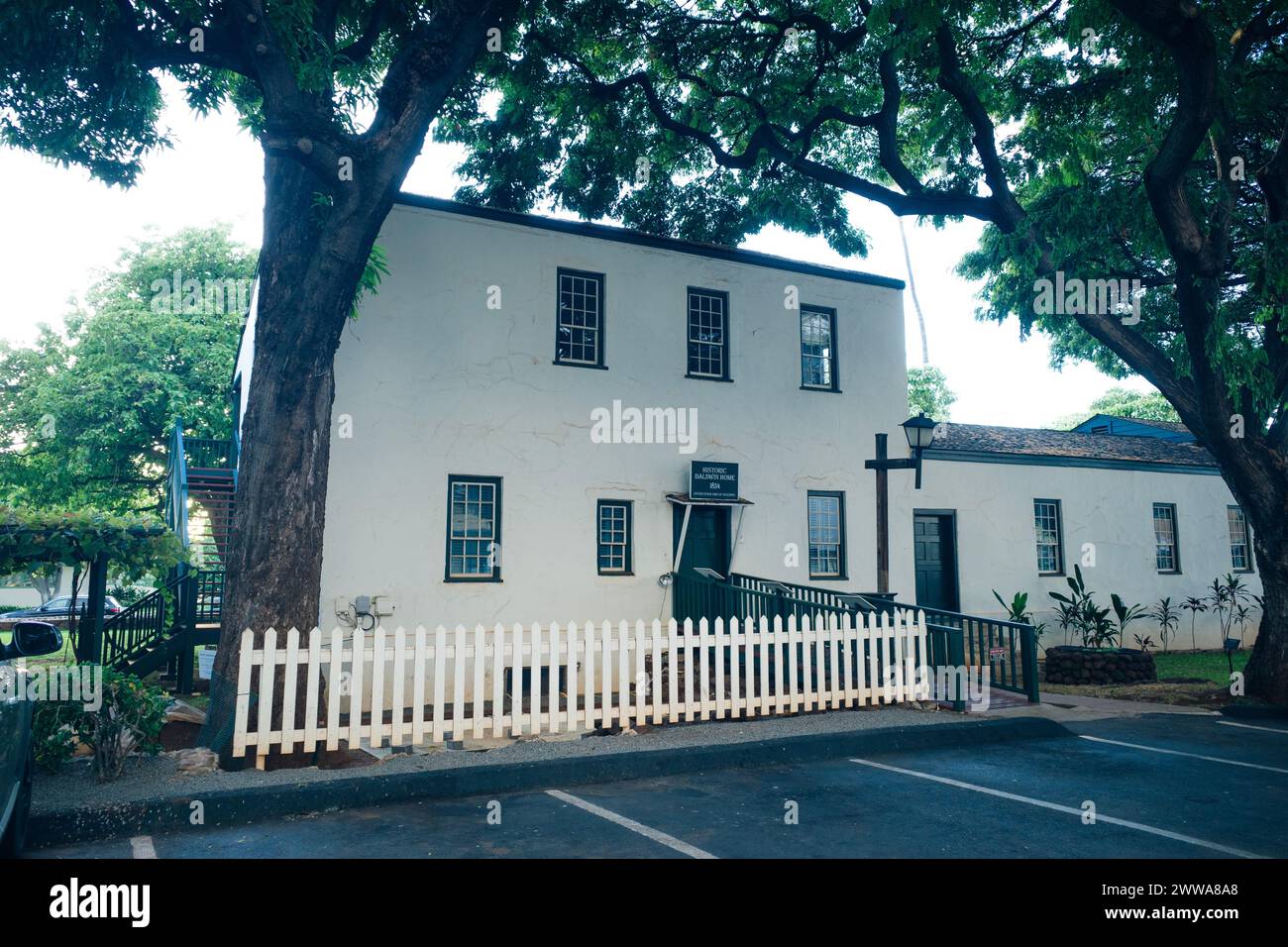 LAHAINA, HI - dec, 12th 2020 - View of historic buildings in Lahaina, a ...