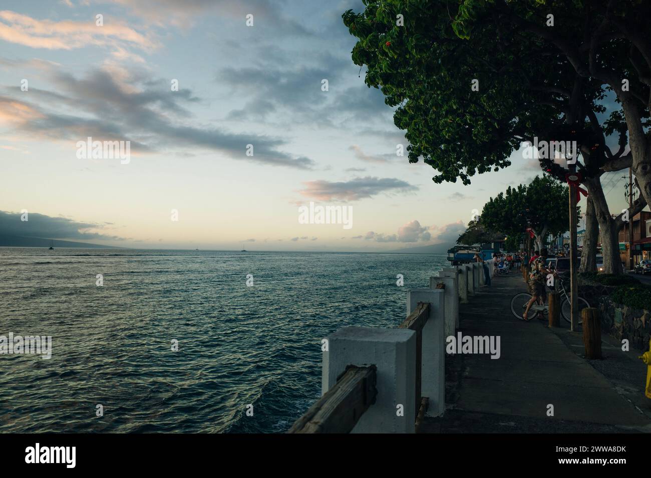 LAHAINA, HI - dec, 12th 2020 - View of historic buildings in Lahaina, a ...