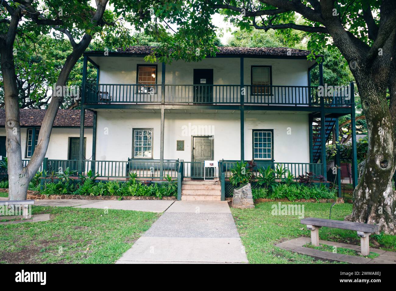 LAHAINA, HI - dec, 12th 2020 - View of historic buildings in Lahaina, a ...